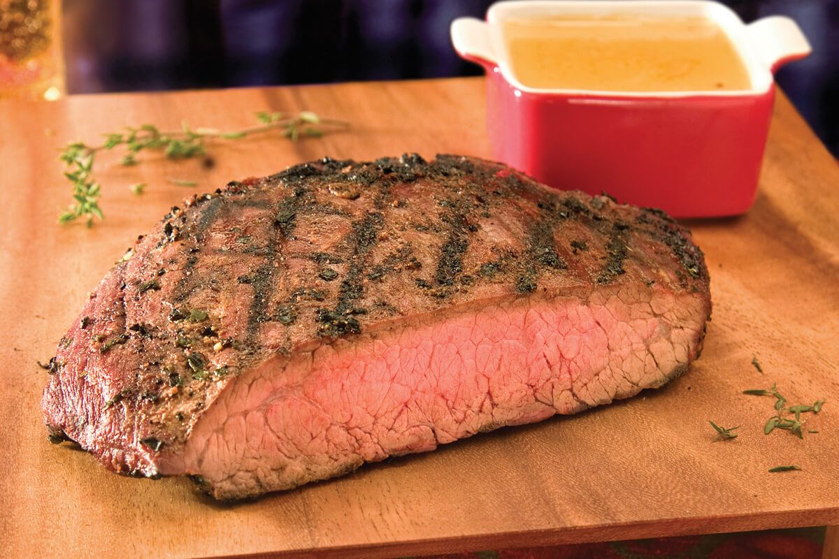 Asian Flank Steak with Beer Reduction Sauce
