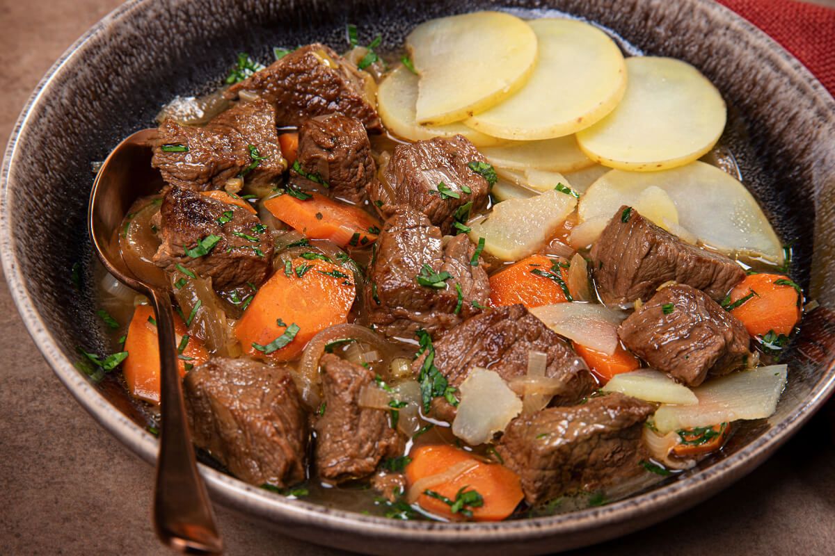 Slow Cooker Baeckeoffe Alsatian Stew