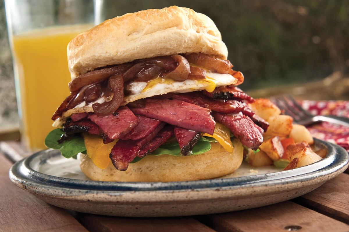 Corned Beef and Egg Biscuit Sandwiches