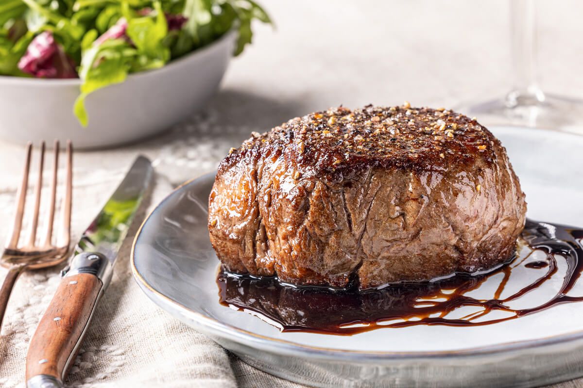 Seared Steaks with Balsamic Reduction Glaze