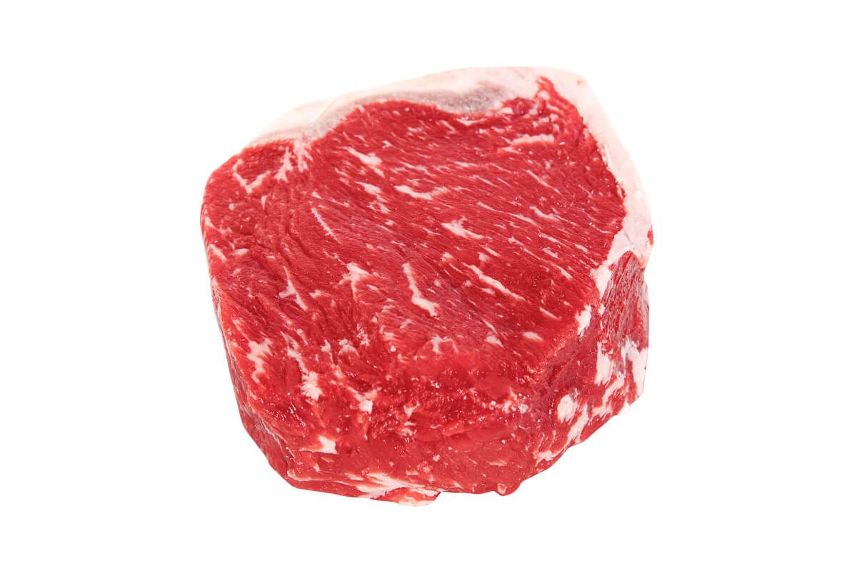 What is a premium well-marbled steak?